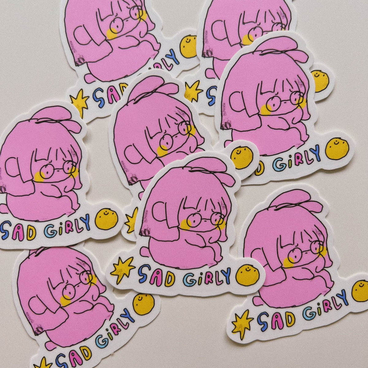 Sad Girlie Sticker – tabetaaii